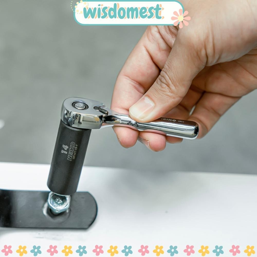 Wisdomest ประแจหัวเหลี่ยม, Mini Two-way Drive Stubby Ratchet, ลื่น 1/4 ...