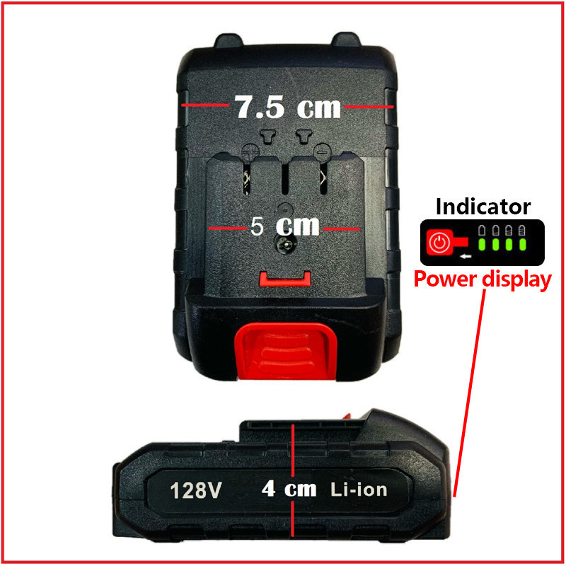แบตเตอรี่ แบตเตอรี่ก้อนแบน 128V ใส่ได้กับเครื่องตัดหญ้าแบต เลื่อยแบต และอื่นๆที่ขนาดบล็อค ...