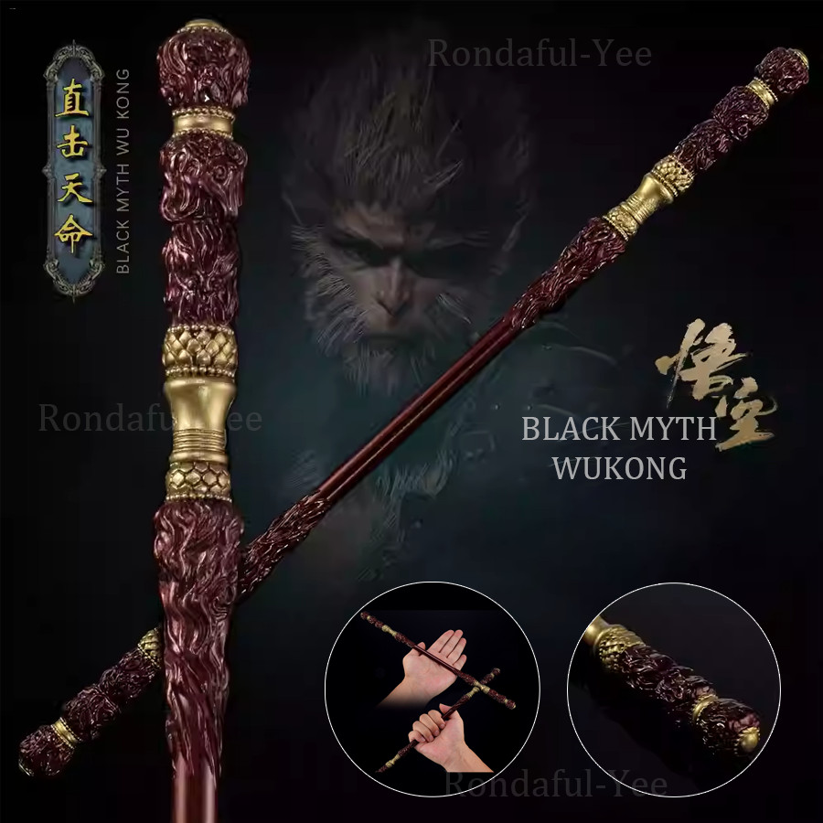 Wukong Golden Cudgel Sun Wukong ลิงบาร์โลหะ 22 ซม.Hot Game Black ...