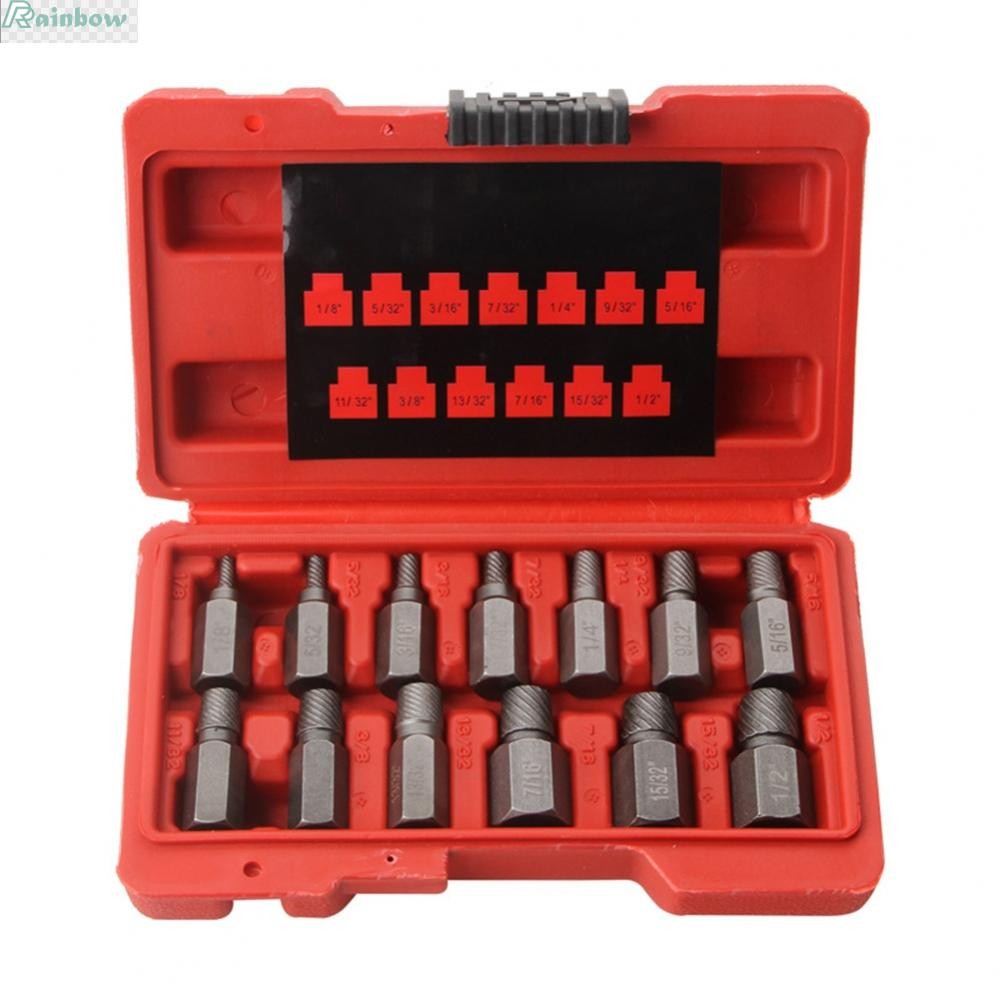 13 ชิ้นสกรู Extractor ชุดเสียหายหัก Bolt สกรู Extractor Hex Head ...