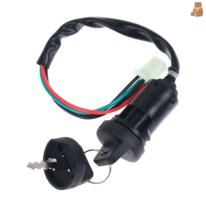 [TA] Universal 4 สายสวิตช์ถังจุดระเบิดพร้อมกุญแจ 2 ตัวสําหรับรถ ...