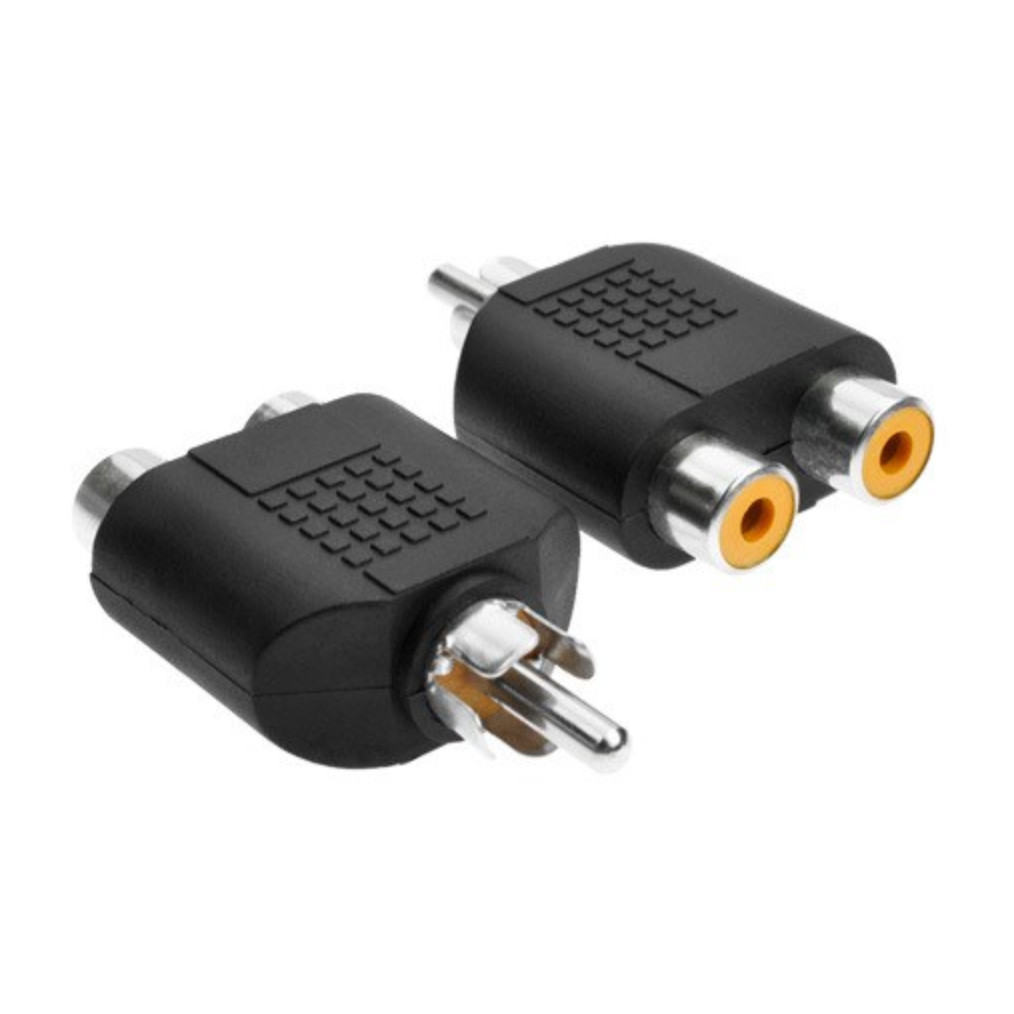 Rca Y Splitter AV Audio Video Plug Converter 1 ชาย 2 หญิงอะแดปเตอร์ชุด ...