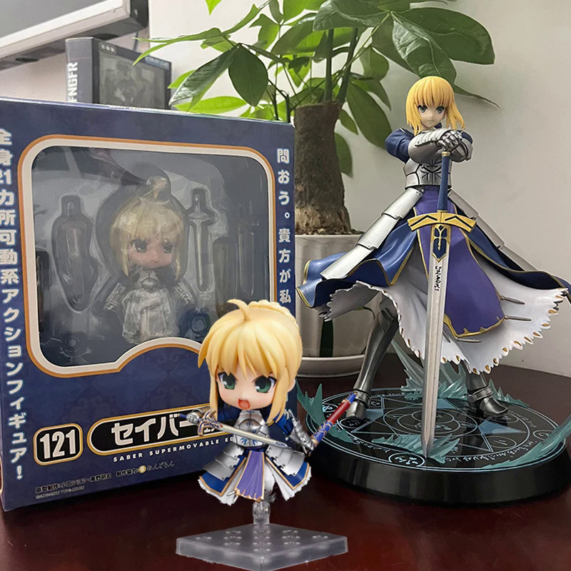 23CM Saber Anime Fate/Stay night Figure Knight King Saber Caliburn ...