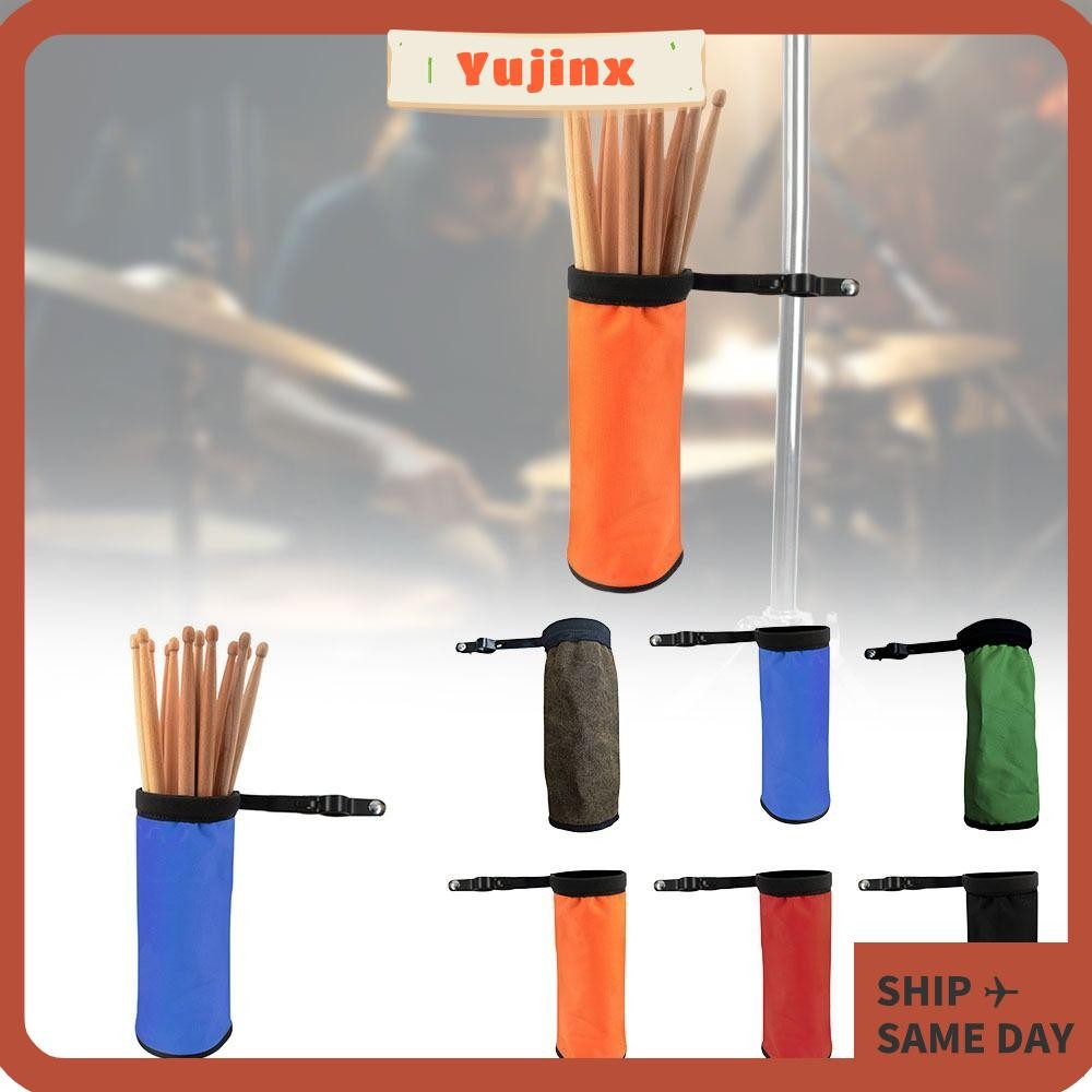 Yujinx ที่ใส่ไม้ตีกลองทรงกระบอกสีดํา, อุปกรณ์เคาะที่ทนทานผ้า Drumstick ...