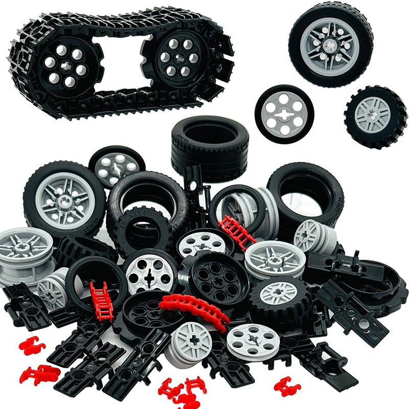 68pcs Technic Parts เกียร์รถล้อ Treads Chain Links Building Blocks ...