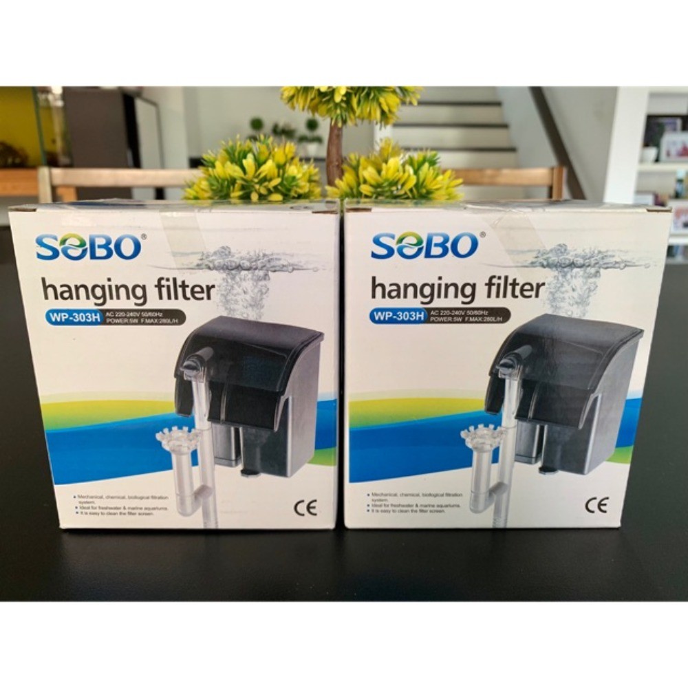 SOBO กรองเเขวนตู้ปลา รุ่น WP-303H WP-606H WP-607H WP-206H เครื่องกรองแขวนข้างตู้ปลา กรองผิวน้ำ ...
