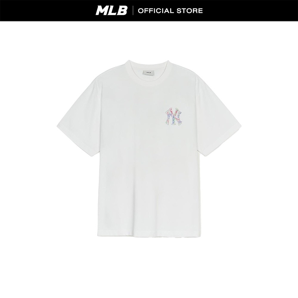 MLB เสื้อยืด ยูนิเซ็กส์ Unisex Basic Colorful Mega Logo Oversized-Fit T ...