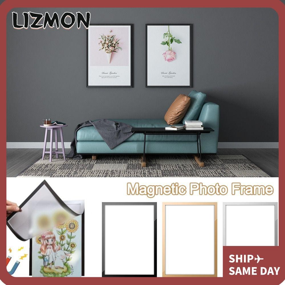 LIZMON กรอบรูปแม่เหล็ก, A3 A4 8.5x11 นิ้ว Wall Home Decor กรอบรูปแม่เหล็ก, โปสเตอร์ใบรับรองงาน ...