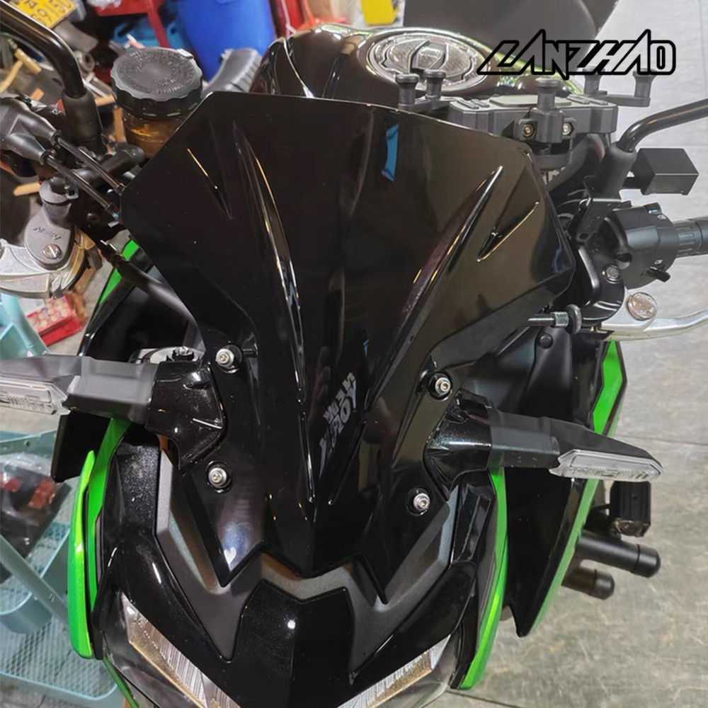 สําหรับ KAWASAKI Z900 Z650 กระจกกีฬาสีดํา Visor Air สปอยเลอร์ Deflector ...