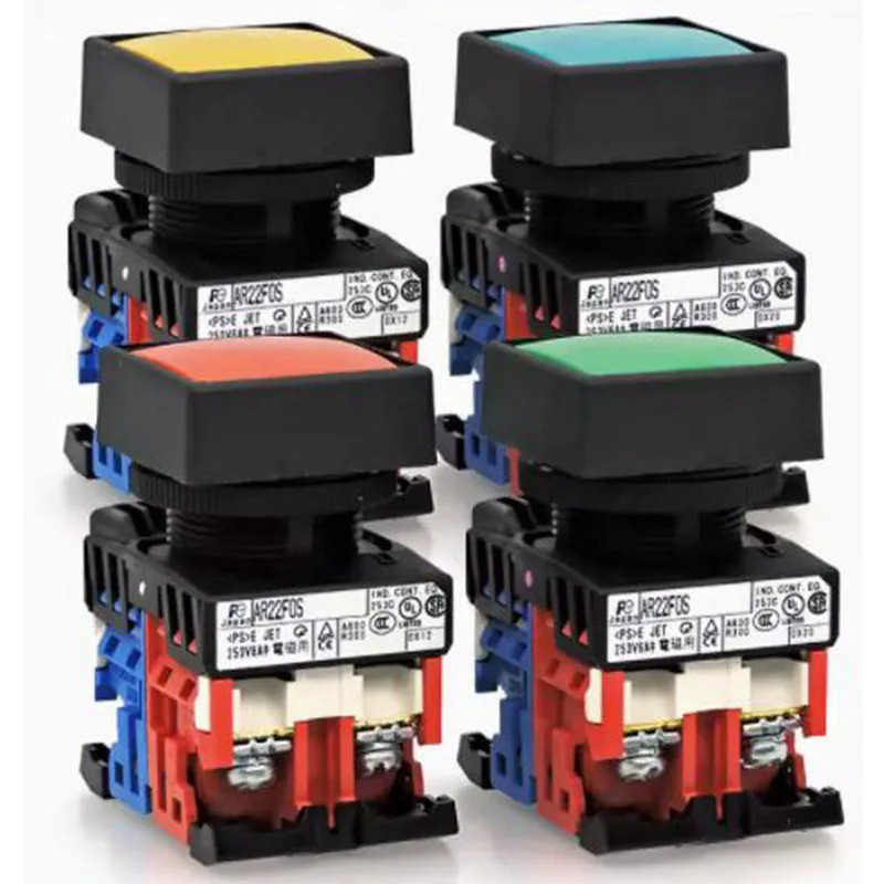 สวิตช์ปุ่มหัวเหลี่ยม AR22F0S-10G 11G 10R 01R 11R 10Y 11Y 10B 10S 11S ...