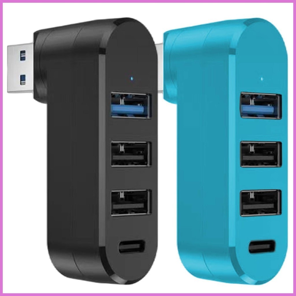 พอร์ต USB Splitter 4-Port USB Hub USB Splitter พอร์ต USB Expander หมุน ...