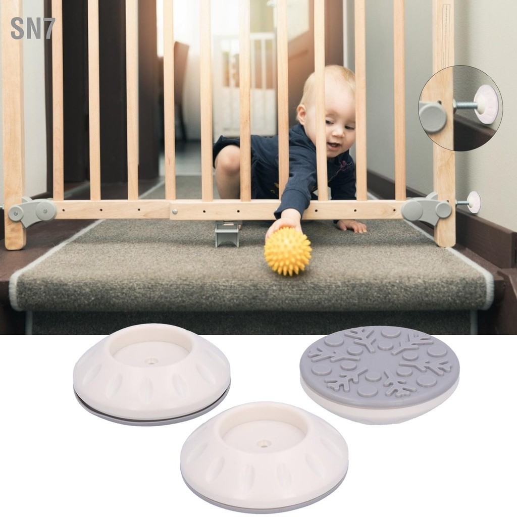 SN7 4PCS Baby Gate Wall Protector ฟรี Punch ความปลอดภัยกันชนผนังสำหรับ ...