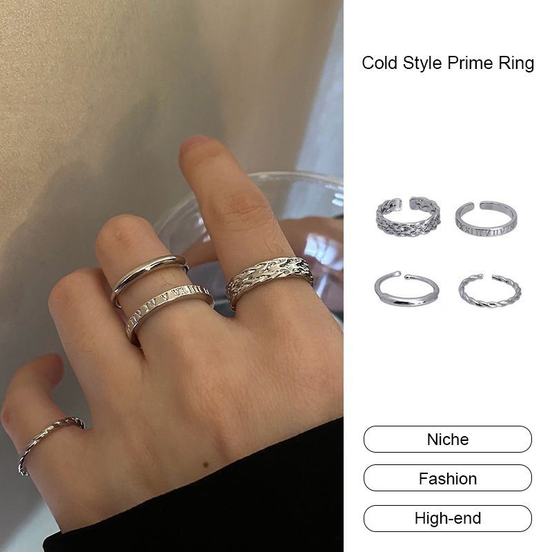 besla.thCold Style Prime Ring Female Ins Niche Design Open Ringอิน ...