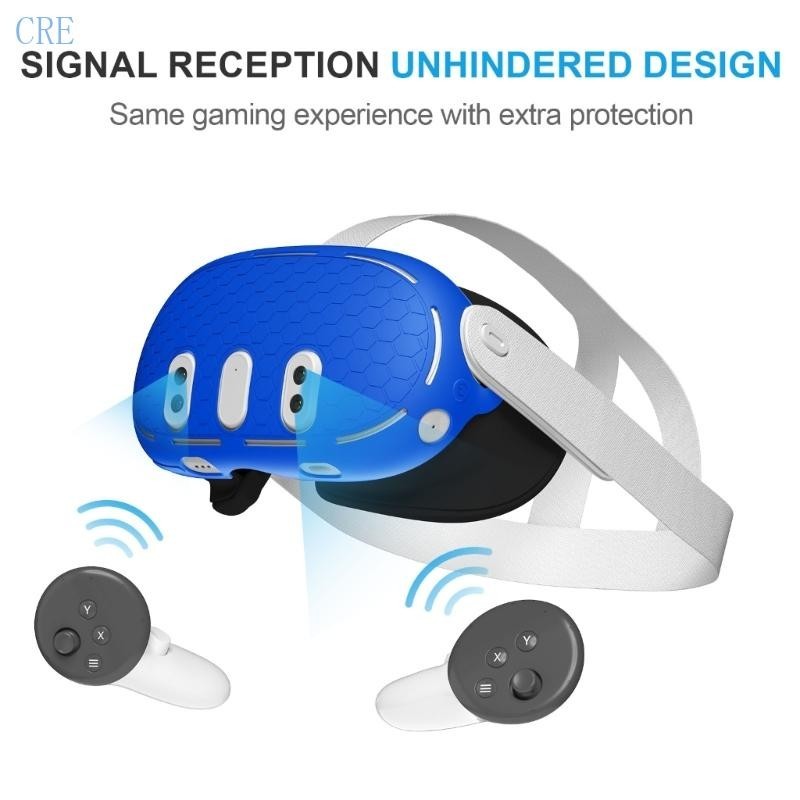 Cre Gaming VR ชุดหูฟังฝาครอบป้องกันสําหรับ Quest3 การออกแบบกันลื่น ...