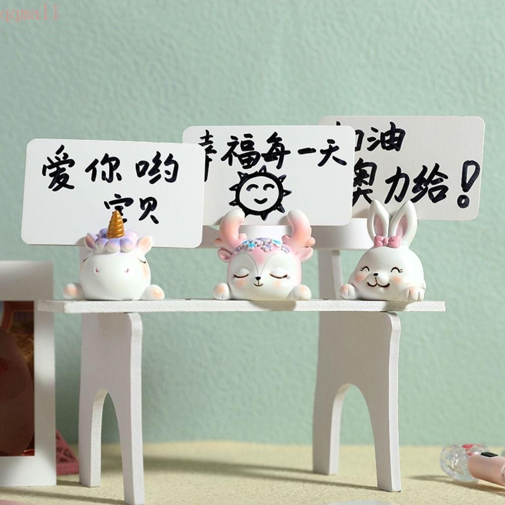 Qqmall ที่วางโน้ตกระต่ายเรซิ่น Creative Messege Stander Photo Stander ...