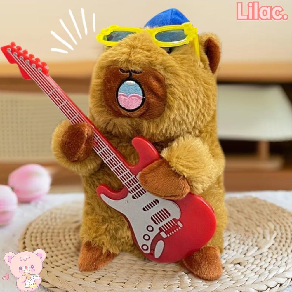 Lilac Capybara ตุ๊กตาดนตรีเต้นรําของเล่น,ตลกเรียนรู้ที่จะพูดตุ๊กตา ...
