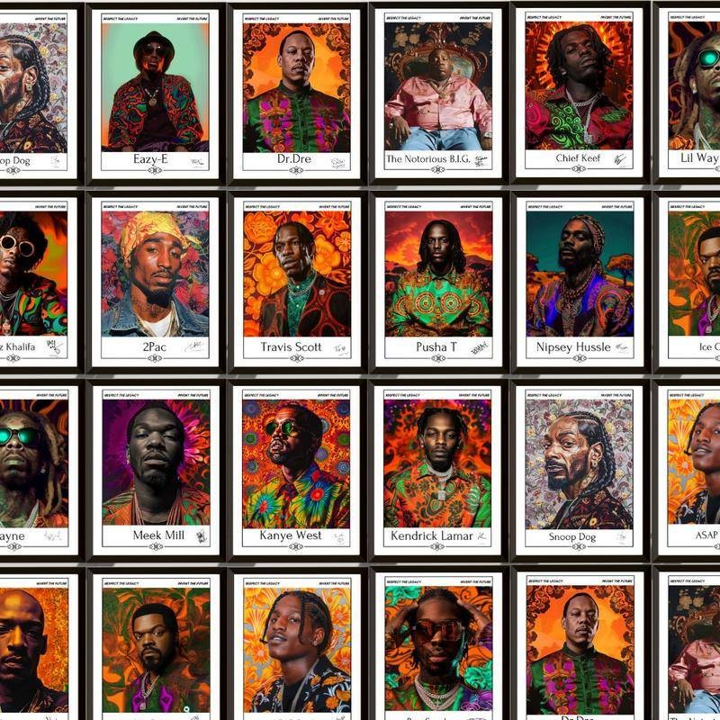 Hippop โปสเตอร์ Rappers Digital Art โปสเตอร์โมเดิร์น Hip Hop DecorHip ...