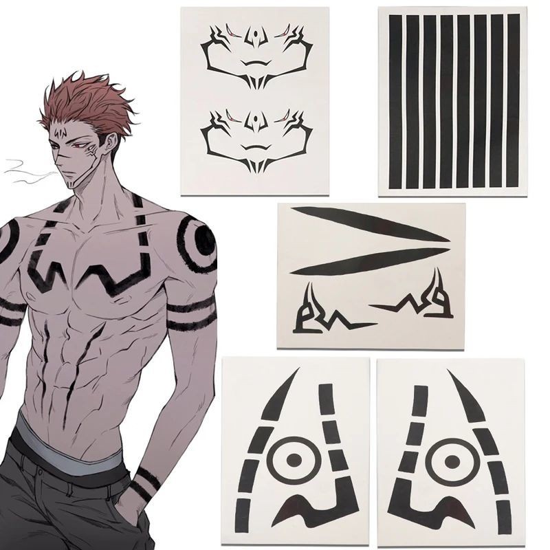 Ryomen Sukuna สติ๊กเกอร์รอยสัก Ryomen Sukuna Sticker Jujutsu Kaisen ...