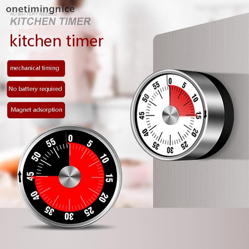 Onetimingnice Mechanical Kitchen Timer 60-Minutes Clock Timer พร้อม ...