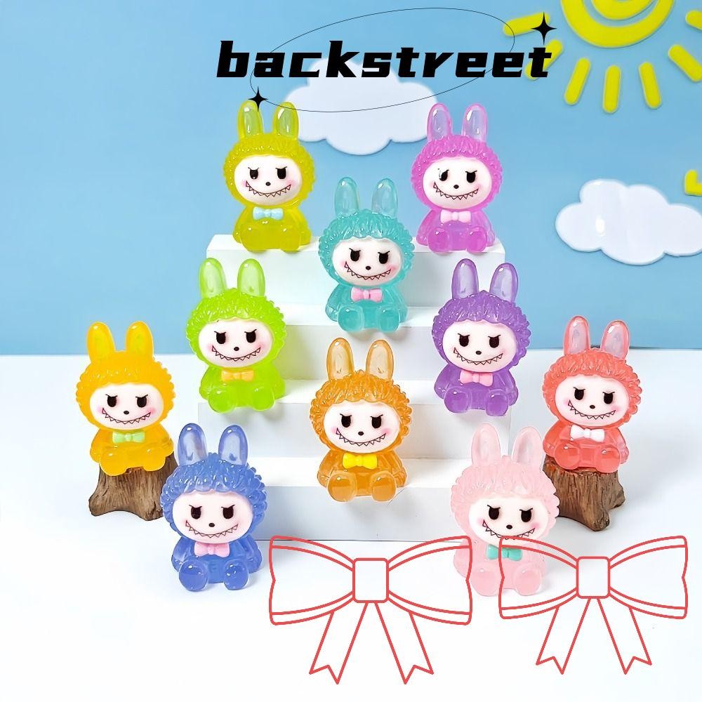 Backstage Mini Labubu เครื่องประดับ, เรซิ่น Glow-in-the-dark Luminous ...