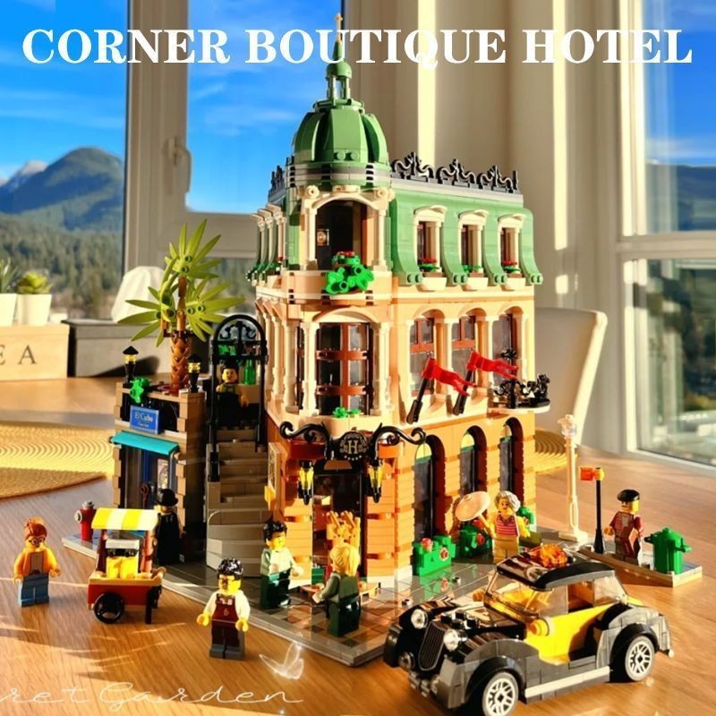 เข้ากันได้กับเลโก้บล็อกตัวต่อ Street View Series 10297 มุมโรงแรมบูติก ...