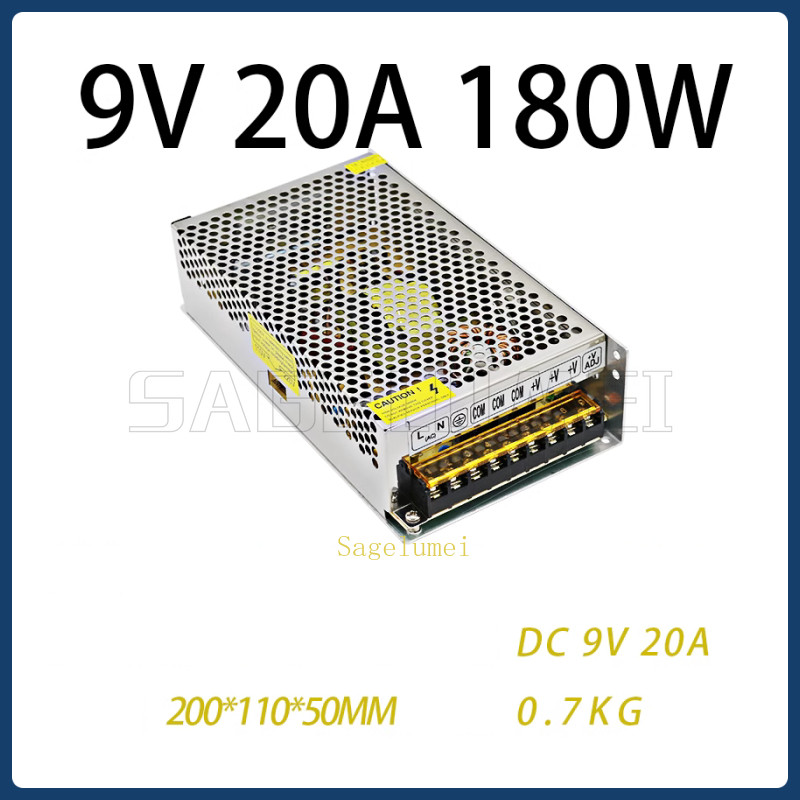 ใหม่คุณภาพสูง AC110V-220V To DC9V 20A 180W Power Supply อะแดปเตอร์ LED Driver Transformer Power ...