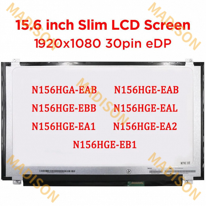 หน้าจอ LCD แล็ปท็อปขนาด 15.6 นิ้ว N156HGA-EAB เหมาะกับ N156HGE-EAB ...