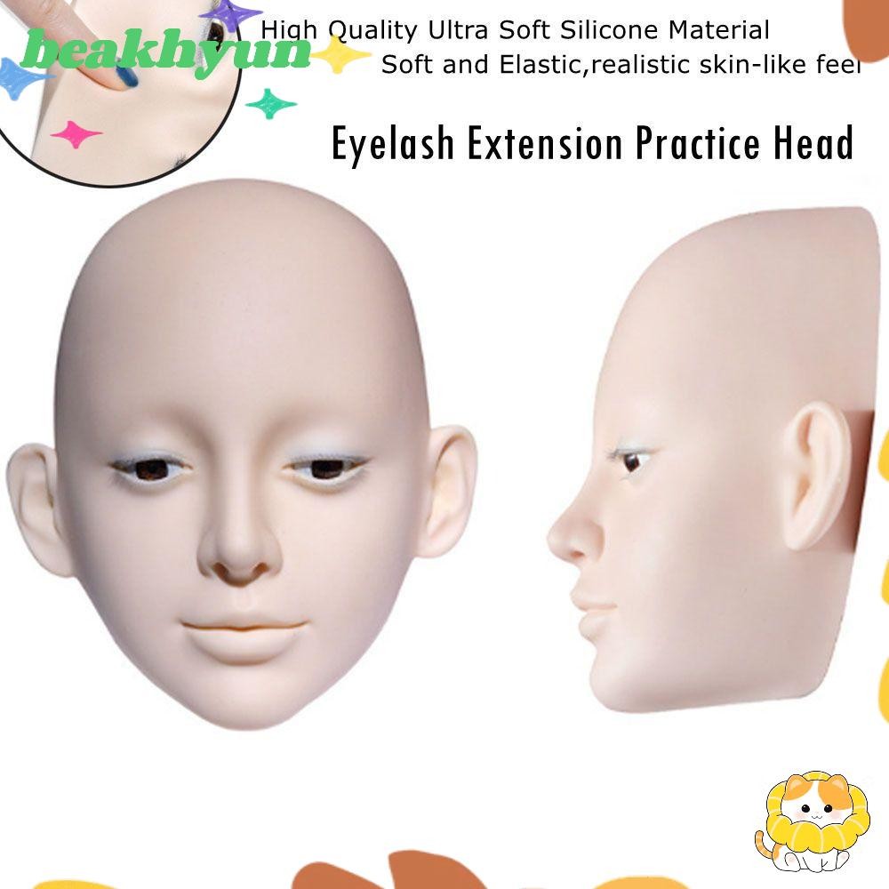 BYUN Eyelash Extension Practice Head, ภาพวาดแต่งหน้าฝึกผิวซิลิโคน ...