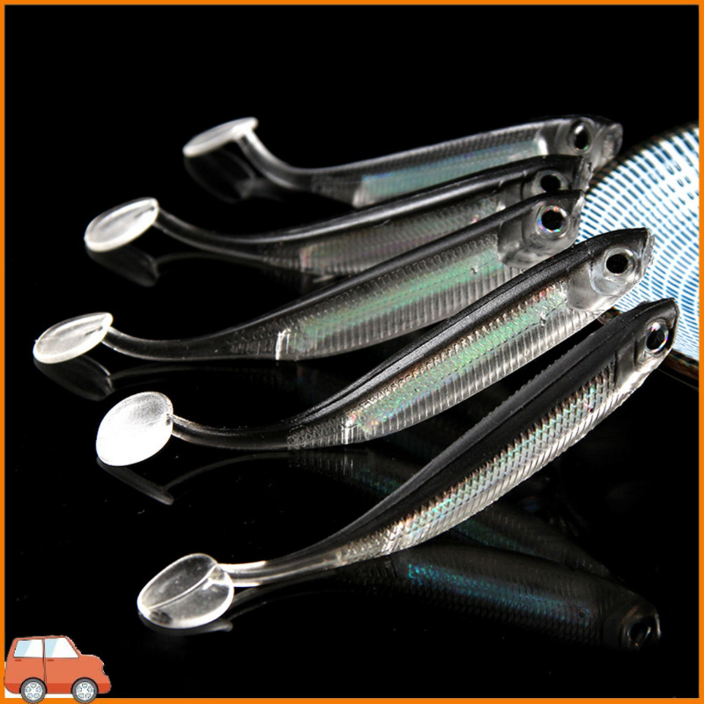 เหยื่อตกปลา 3D Fisheye PVC 5 ชิ้น จำลองตาปลาจริง เหยื่อนุ่ม T-Tail ...