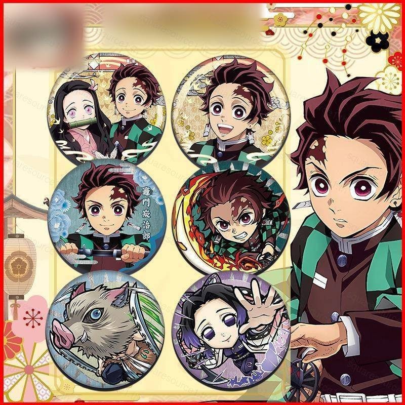 Sqt Demon Slayer Laser Silver Onion Double Flash ป้ายโลหะอะนิเมะมังงะ ...