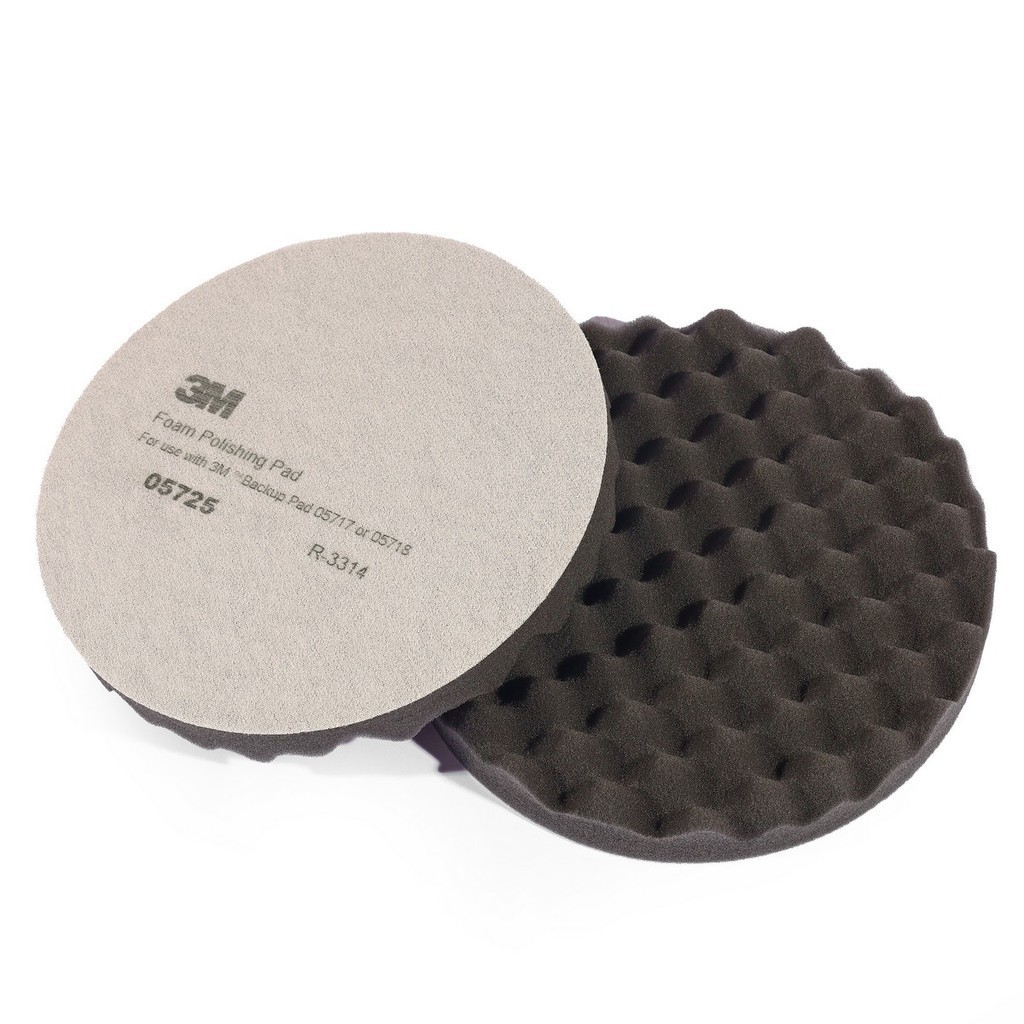 3M แผ่นขัดฟองน้ำ สีดำ 8 นิ้ว รุ่น 5725 (2 ชิ้น/แพ็ค) ใช้งานคู่กับแป้น ...