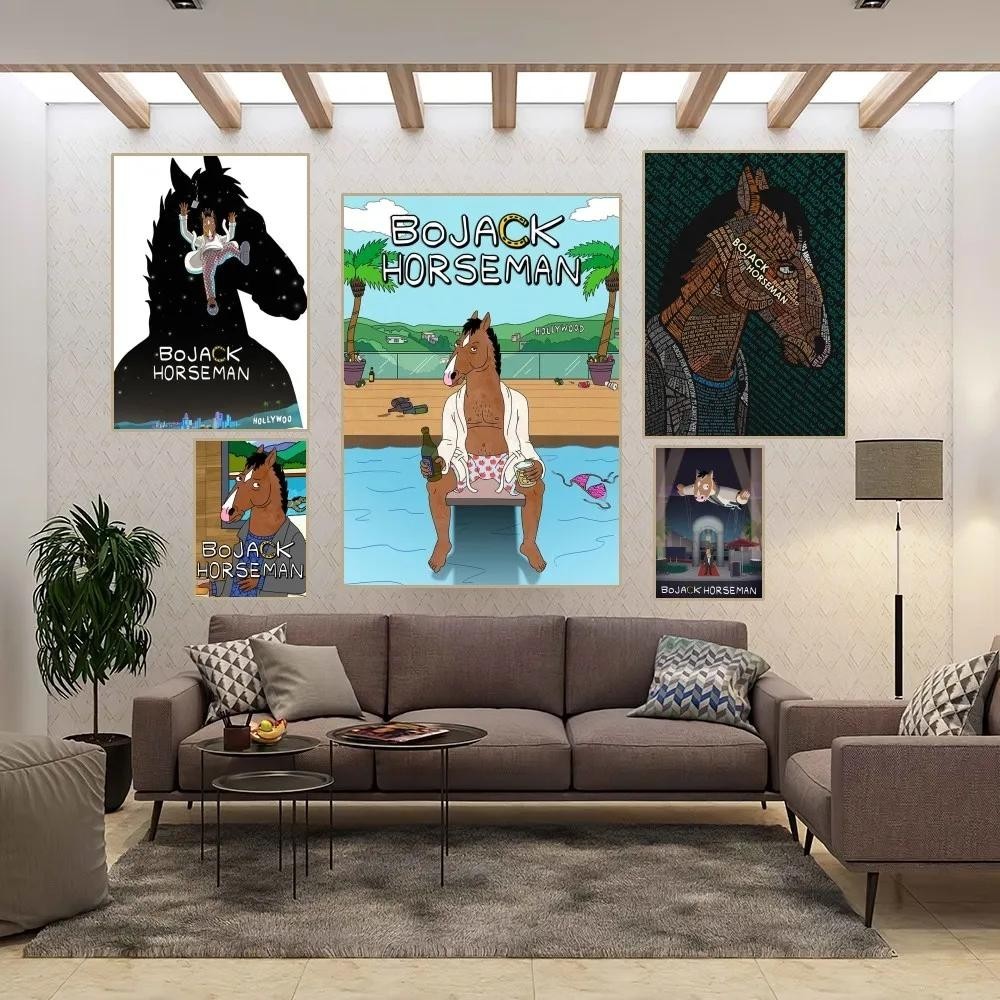 Bojack Horseman โปสเตอร์การ์ตูนความงาม Room Wall Art Decor สติกเกอร์ภาพ ...