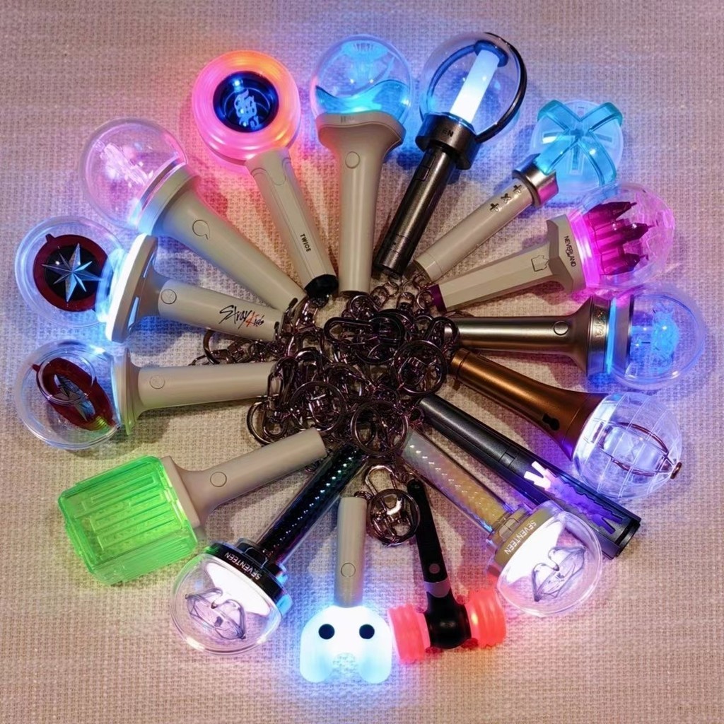 Kpop Idol Mini Lightstick Key Chain รองรับ stick keyring พิเศษสําหรับ ...
