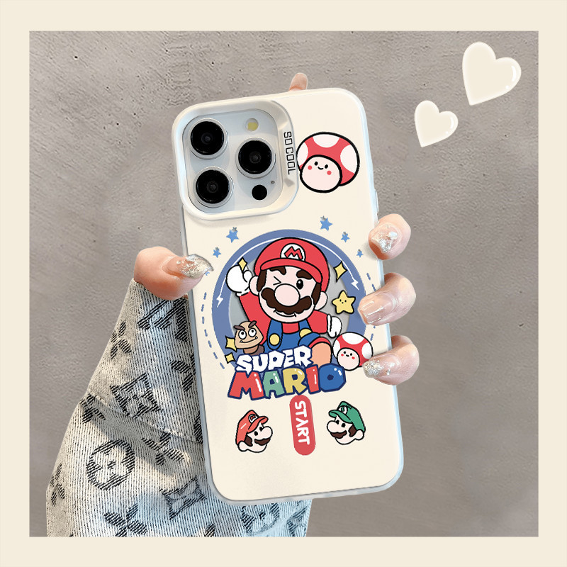 Mario สำหรับ iPhone 15 14 13 12 11 Pro Plus MAX x XR XS MAX border ...