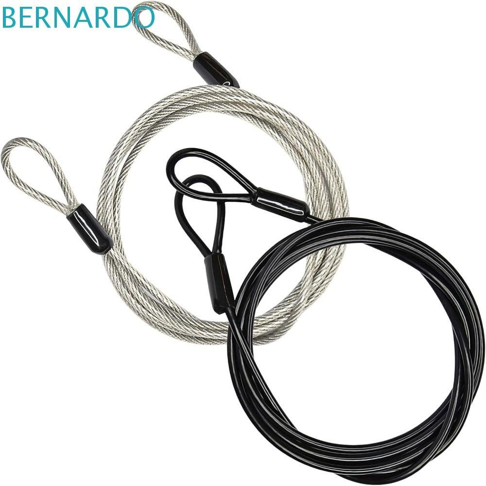 Bernardo Strong Steel Cable Lock, Heavy-Duty Double Loop End Bicycle ...