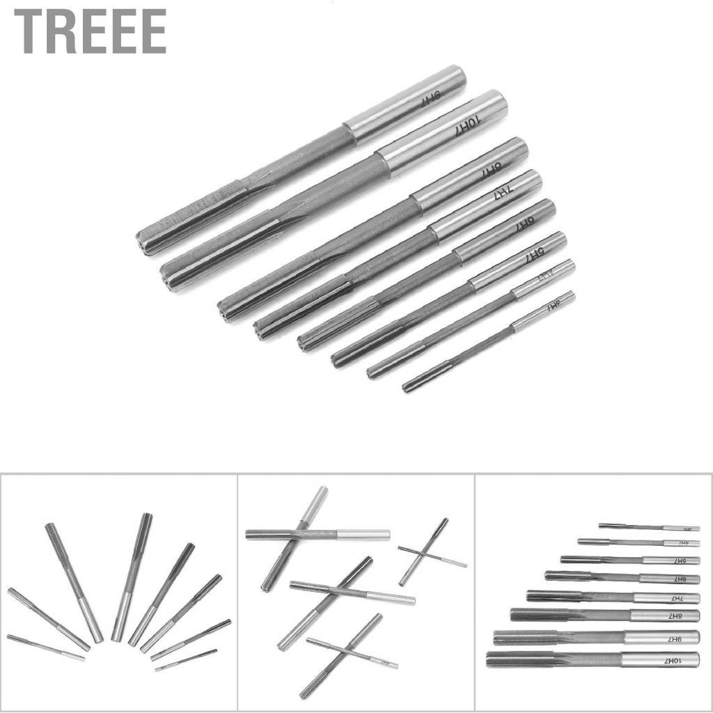 Treee 8 ชิ้น Chucking Reamer เหล็กความเร็วสูงก้านตรงความแม่นยำสูง | Shopee Thailand