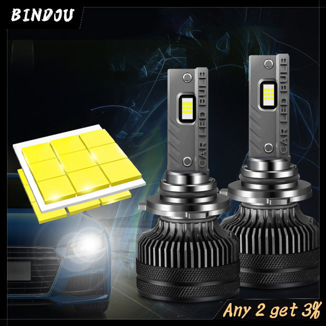[BIN] P19 หลอดไฟ LED, 20000LM Super Bright 6000K Cool White Light Hi Lo ...