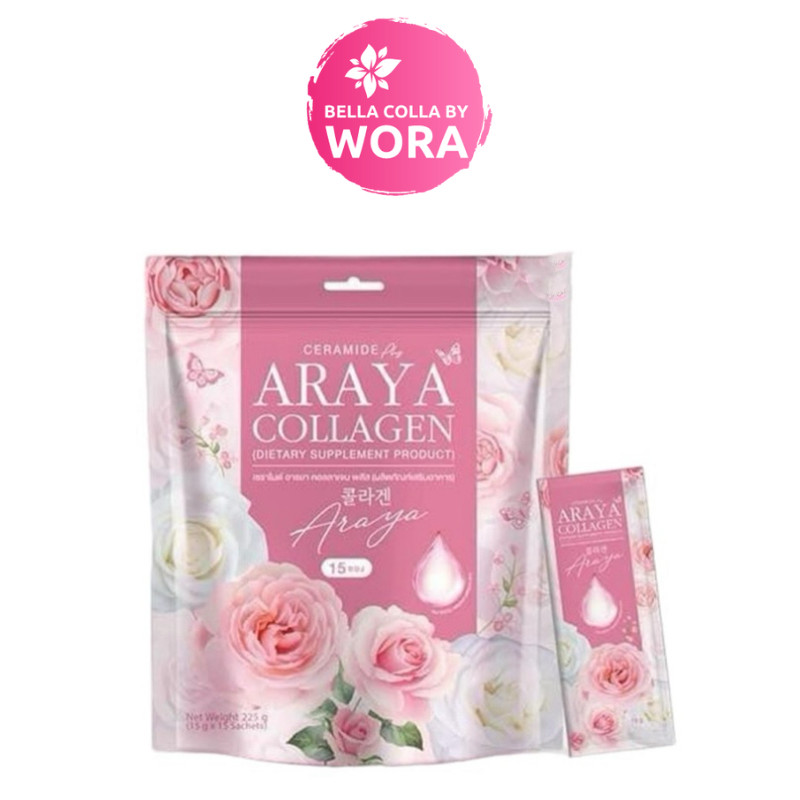 Araya Ceramide Collagen Plus เซราไมด์ อารยา คอลลาเจน พลัส [15 ซอง] [1 ห่อ] | Shopee Thailand