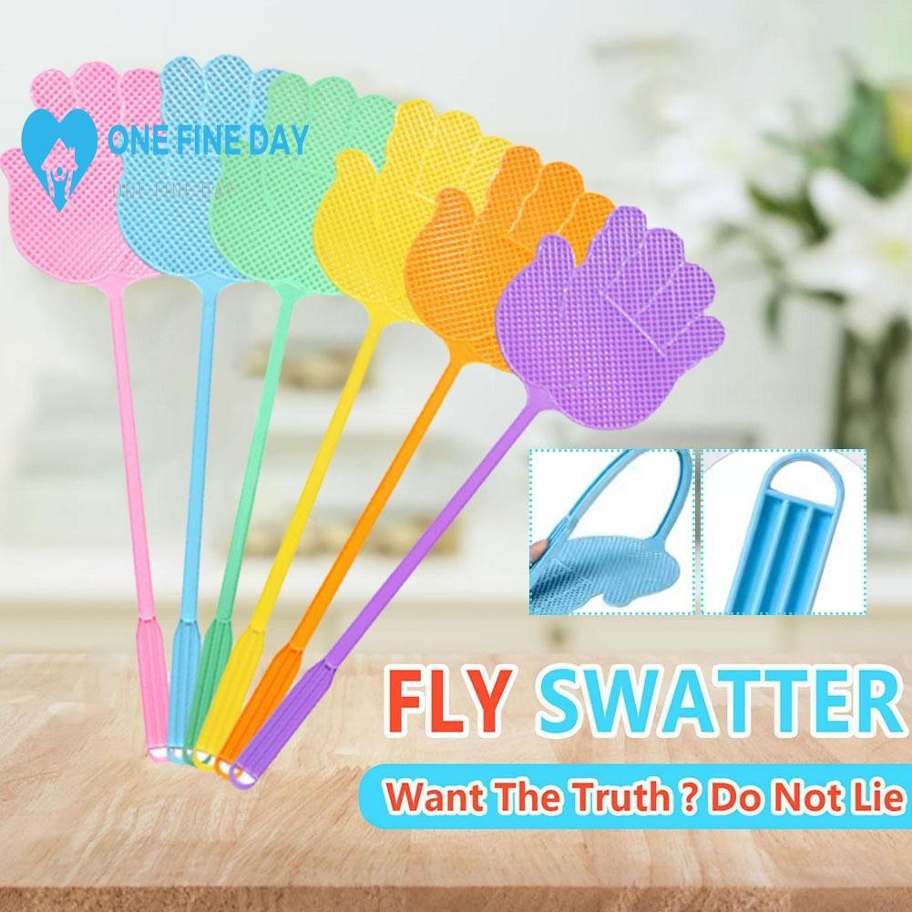 Palm Shaped Fly Swatter พลาสติก Fly Swatters ยุงสุ่มบ้านสีควบคุม Pest ...
