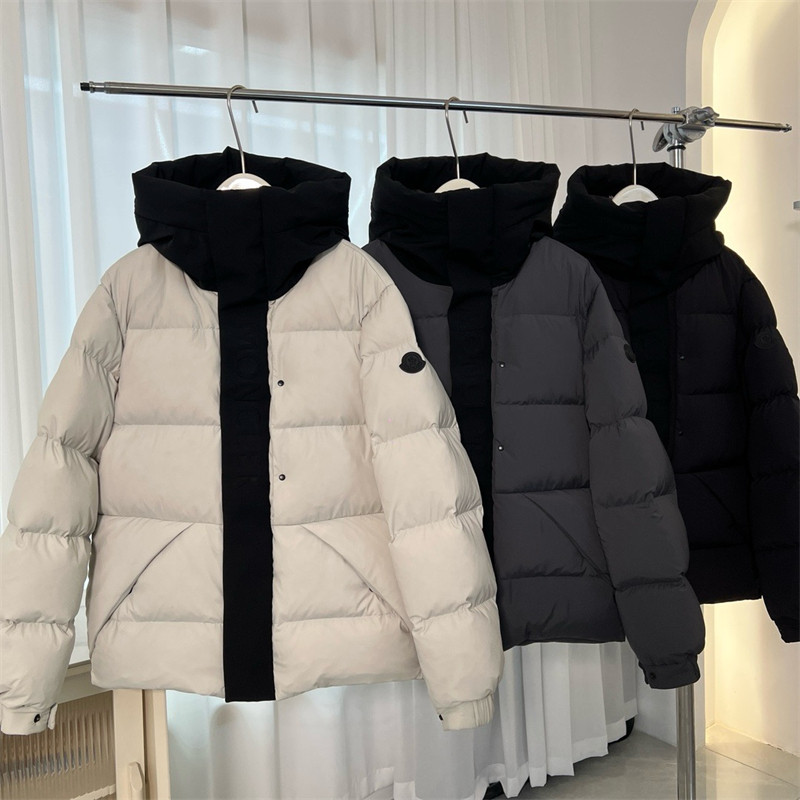 ปัก Moncier Original เสื้อแจ็คเก็ตผู้ชายฤดูหนาวลงเสื้อแจ็คเก็ต Hooded ...