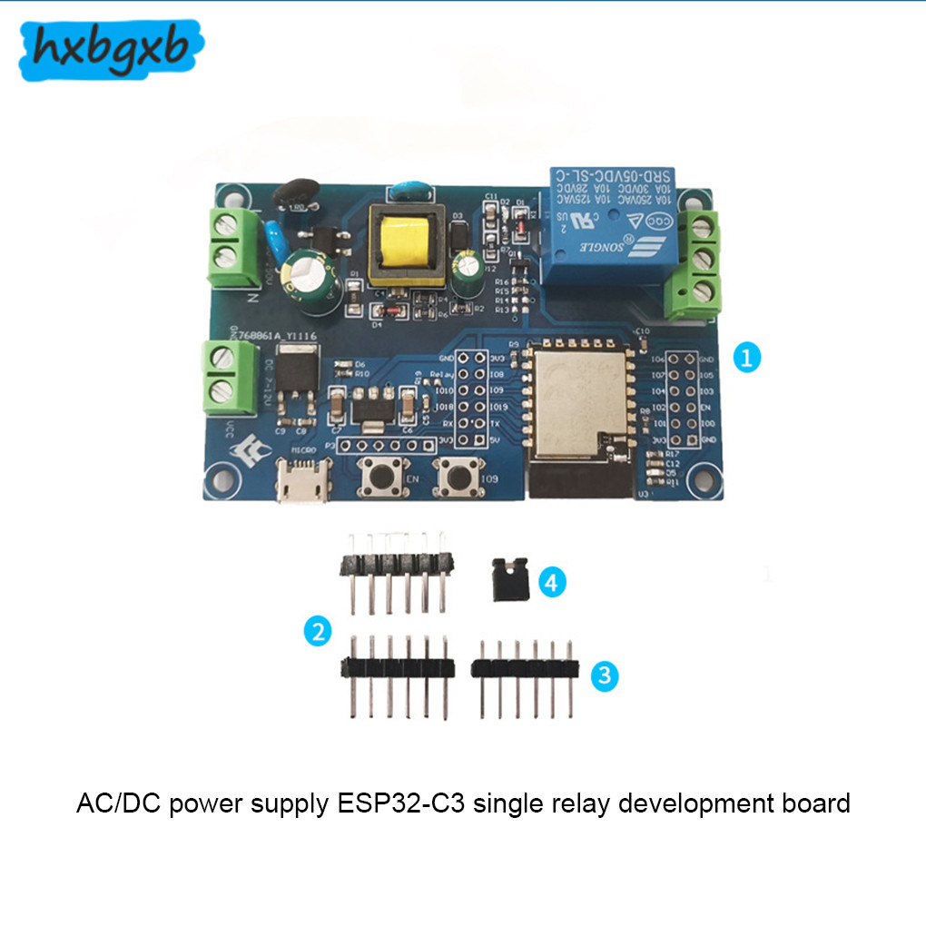 Esp-c3-12f WiFible โมดูลติดตั้ง Esp32-c3 Single Relay Development Board Onboard Mature ESPC3-1R ...