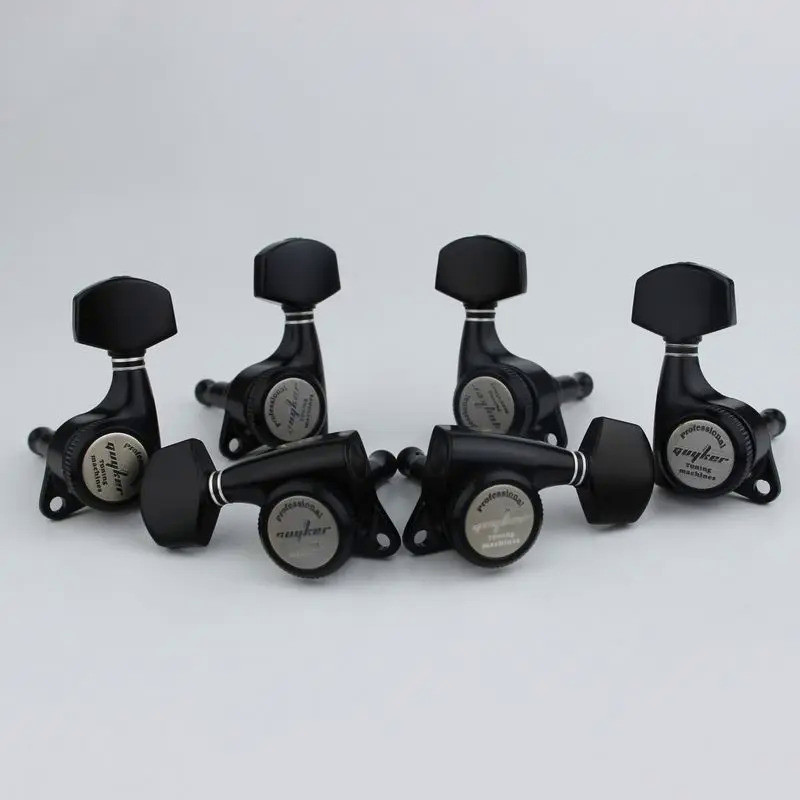 GUYKER BLACK Guitar Locking Tuners Electric Guitar Machine Heads Tuners ...