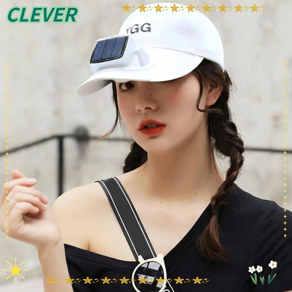 CLEVER Fan Sunhat - พัดลมชาร์จ USB แบบถอดได้, หมวกเบสบอลปีกยาว สำหรับชายและหญิง | Shopee Thailand