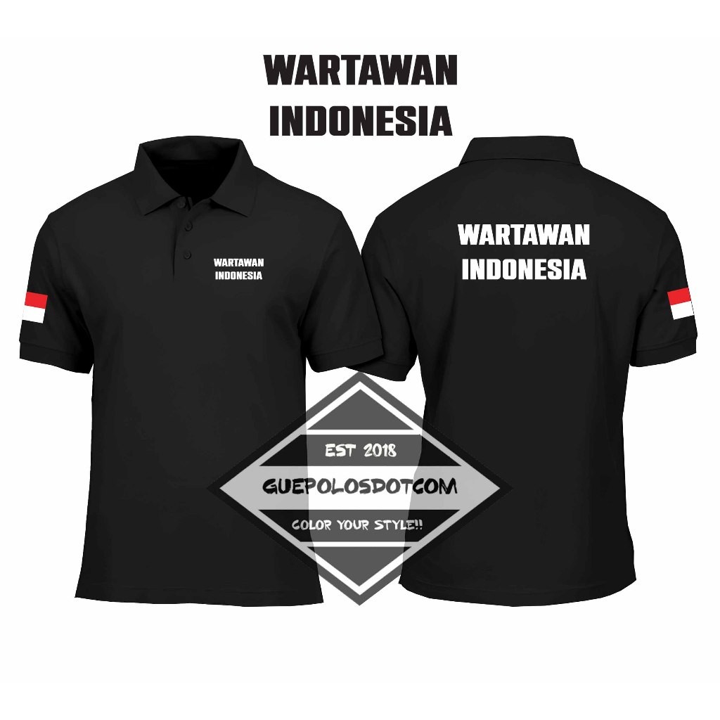 เสื้อโปโล POLOSHIRT WARTAWAN INDONESIA - Indonesian Journalist Collar ...