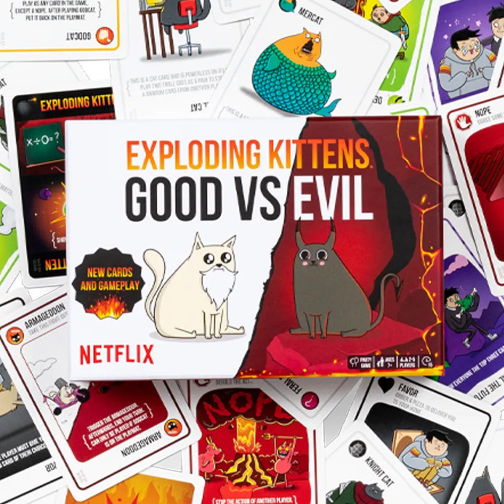 Card Game Exploding Kittens Good vs. Evil Family Games | Shopee Thailand