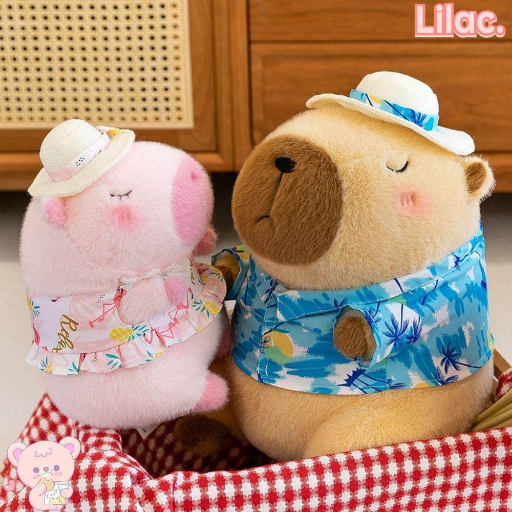 Lilac Capybara ของเล่นตุ๊กตา, หนูตะเภาการ์ตูนตุ๊กตา Plush ของเล่น ...