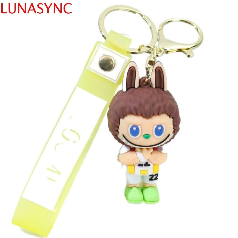 Lunasync Labubu พวงกุญแจตุ๊กตา, Anti-lost Play Football Labubu Doll ...