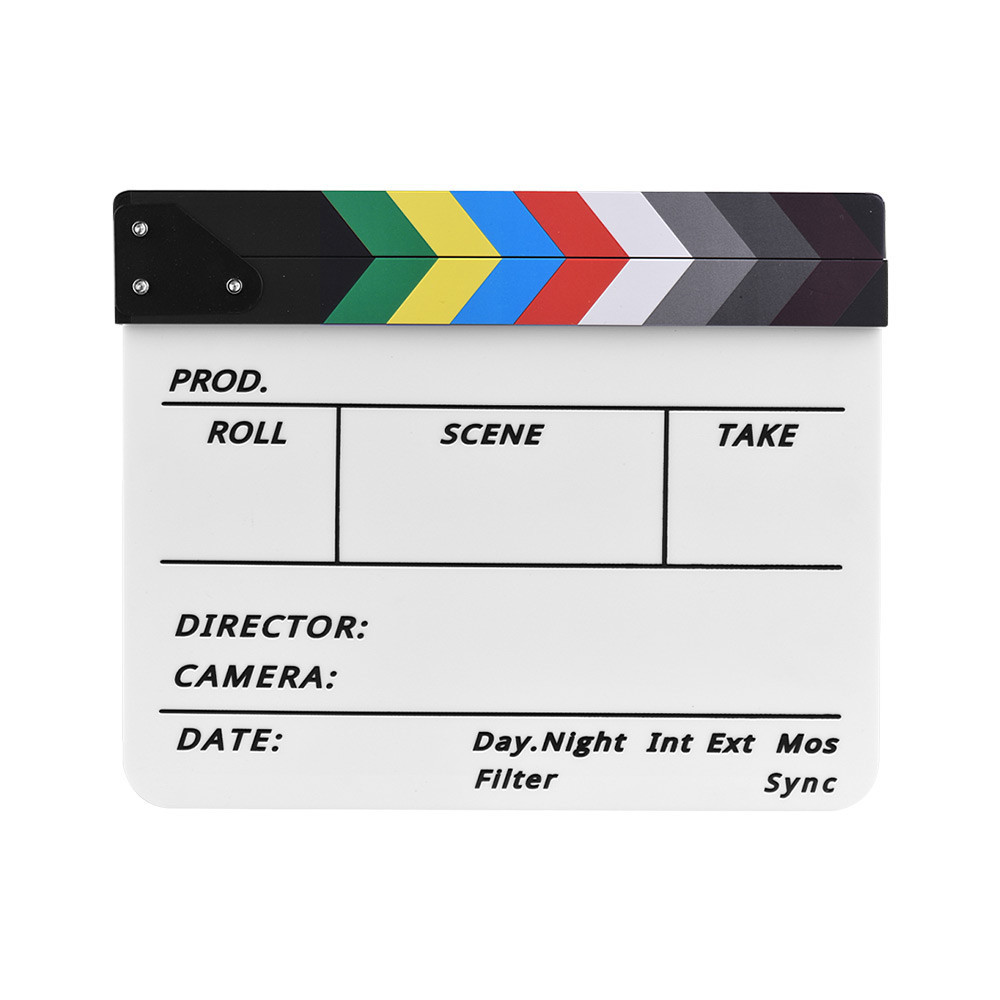 Professional อะคริลิค Clapboard แห้งลบ TV ฟิล์มภาพยนตร์ Director ตัด ...