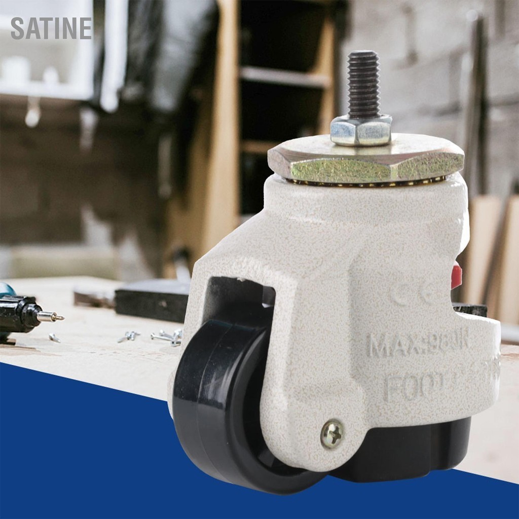 SaTine 4 ชิ้น Heavy Duty ระดับล้อเลื่อนเกลียวอุตสาหกรรม Roller ล้อ | Shopee Thailand