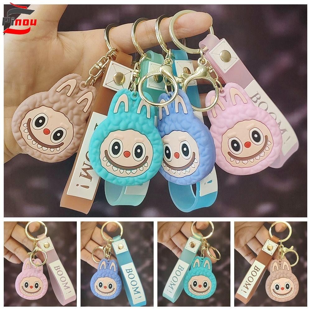 Pinou Labubu พวงกุญแจตุ๊กตา,แกะ Anti-lost Labubu PVC จี้,พวงกุญแจรถ ...